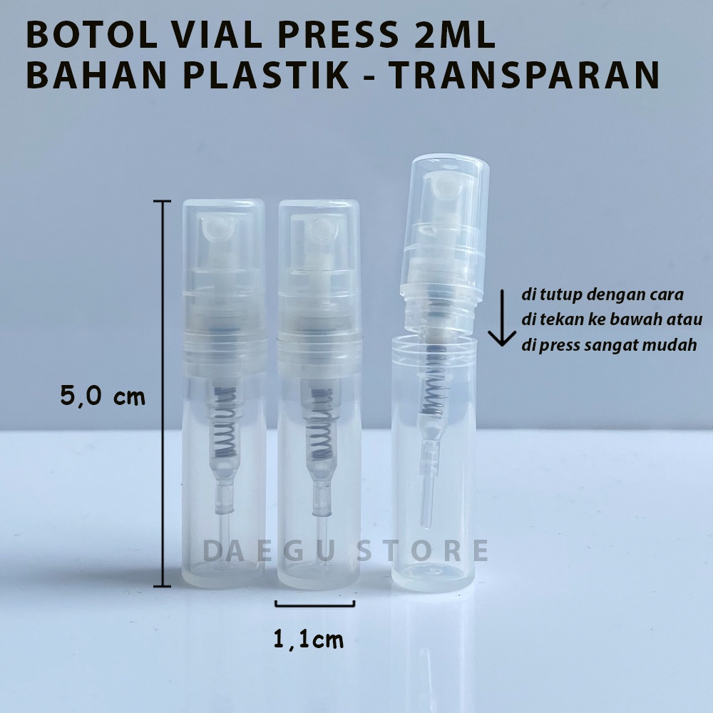 Jual Botol Parfum Spray 2ml Pen Travel Vial Sample Plastik Transparan ...