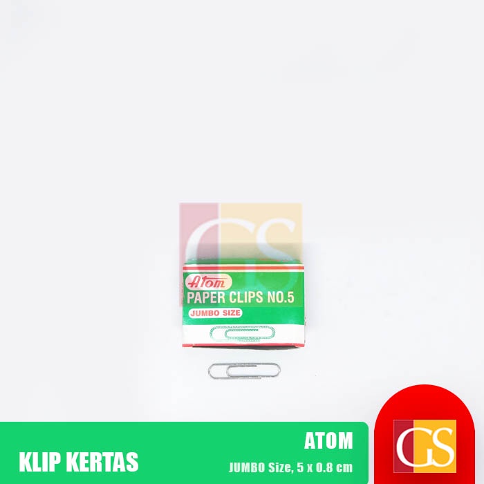 Jual Paper Clip / Trigonal Clip / Klip Kertas Jumbo Atom No. 5 50mm ...