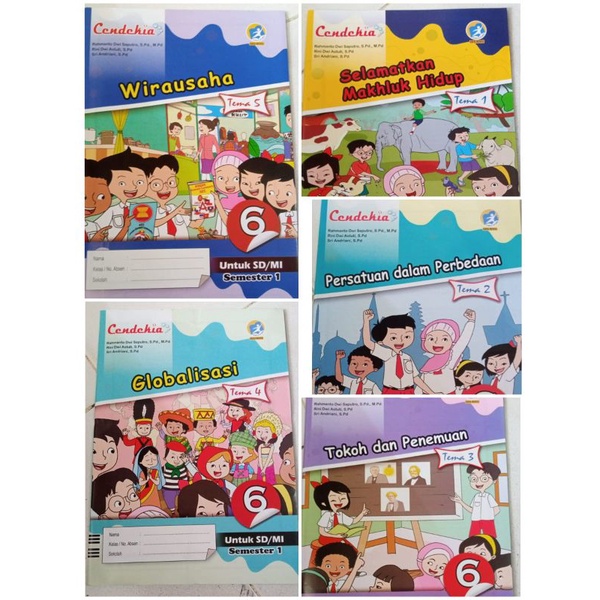 Jual LKS TEMA KELAS 6 cendekia tema 1/2/3/4/5 Semester 1 Tahun 2022 ...