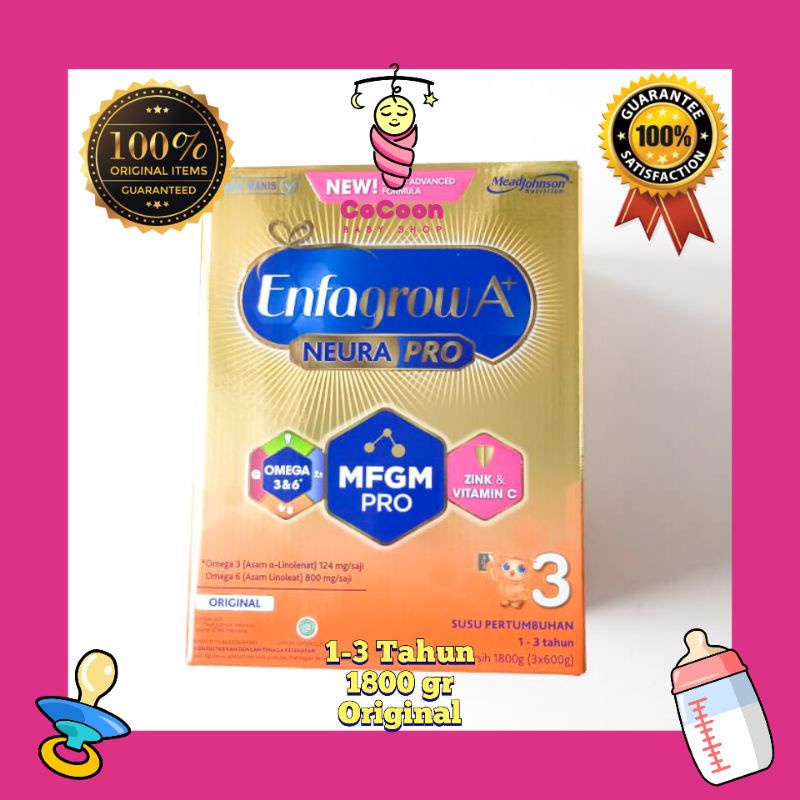 Jual Susu Formula Anak Enfagrow A+ 3 MFGM 1800 gr 1800g 1,8kg Original Vanila | Shopee Indonesia