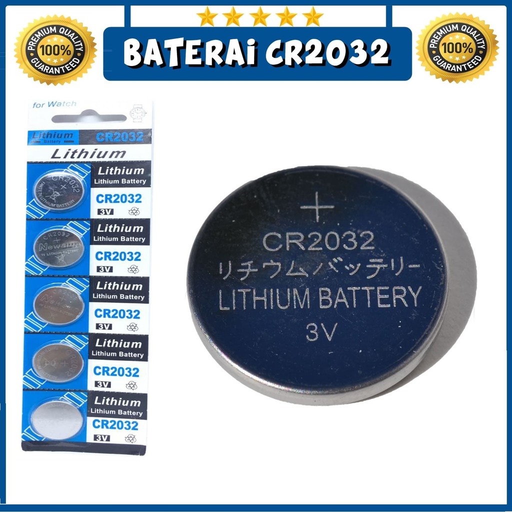 Jual Batere Lithium 3V Kancing Koin CR 2032 baterai timbangan baterai jam seterika wajah - HARGA ...
