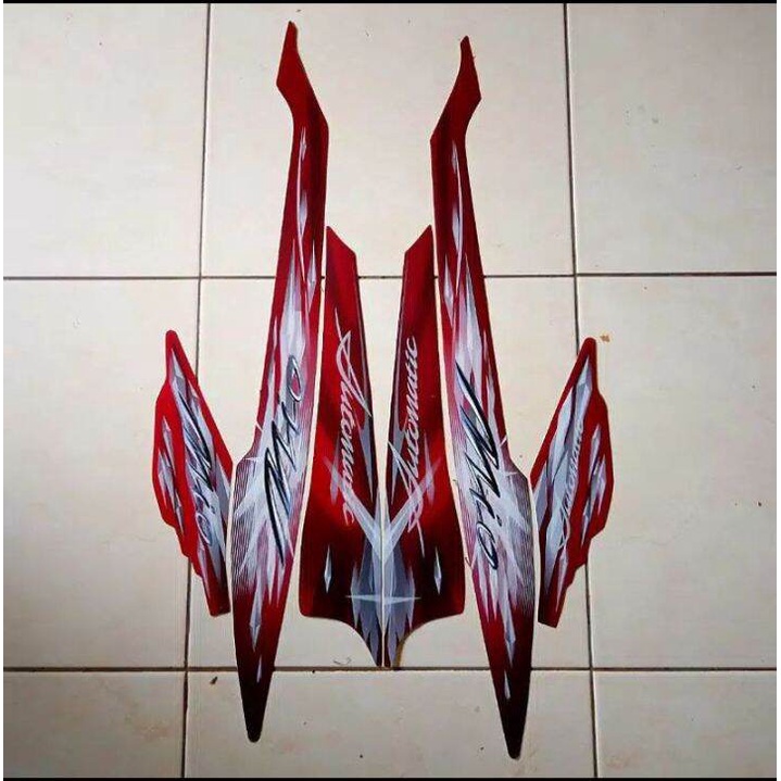 Jual Stiker Sticker Striping Lis Les Bodi Motor Mio Smile 2009 2010 ...