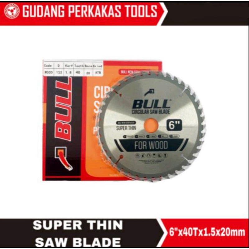 Jual Bull circular saw blade 6" super thin BLCS06 | Shopee Indonesia