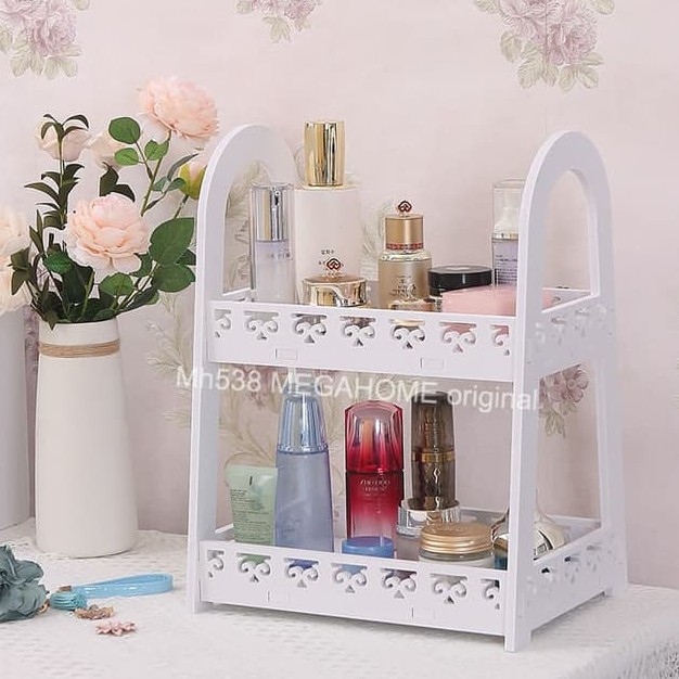 Jual Rak Kosmetik Kayu Kotak WPC Tempat Makeup Tahan Air Original M868 ...