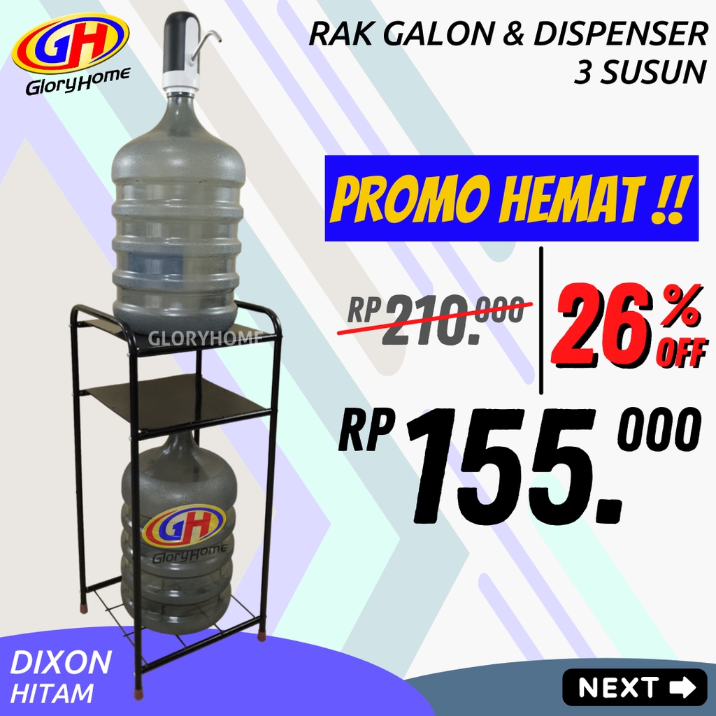 Jual Rak Galon Air Besi 3 Susun Meja Rak Dapur Minimalis Sebaguna Murah ...