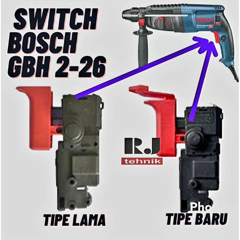 Jual Bosch GBH 2-26 Switch Saklar Skakel Bor Rotary Hammer Spare Part ...