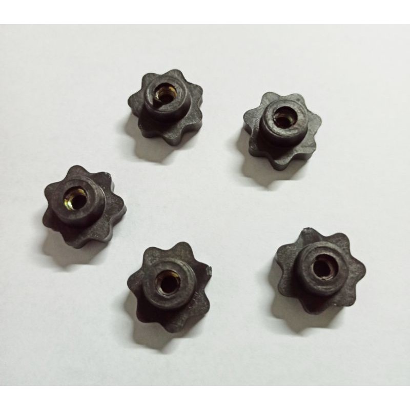 Jual KNOB MUR star 6 mm bintang plastik female thread NH 6 mm untuk ...