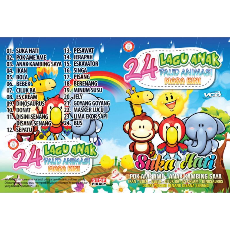Jual KASET VCD 24 LAGU ANAK PAUD ANIMASI | Shopee Indonesia