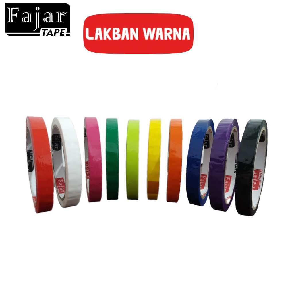 Jual Lakban Warna / Color / 12mm x 50 Yard (Full Meter) | Shopee Indonesia