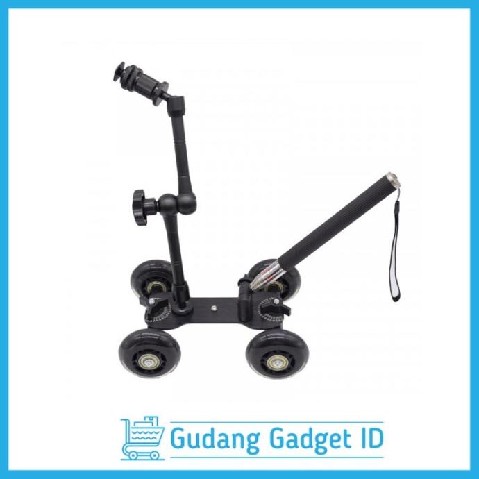 Jual Mlb-232 Dolly Slider Kamera Dslr Track Rail Car Dengan Magic Arm + | Shopee Indonesia
