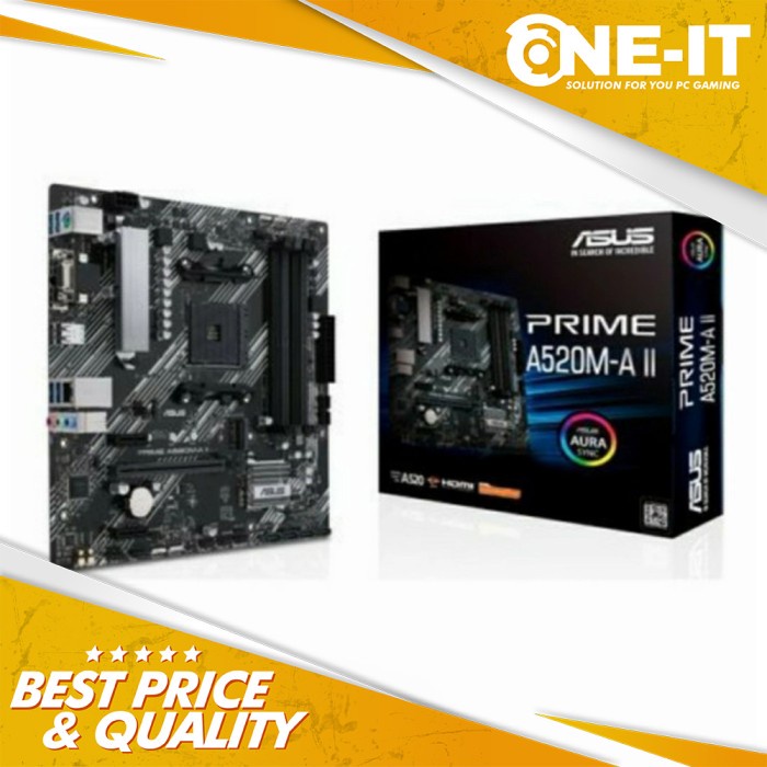 Jual Motherboard ASUS PRIME A520M-A II AMD AM4 mATX A520 | Shopee Indonesia