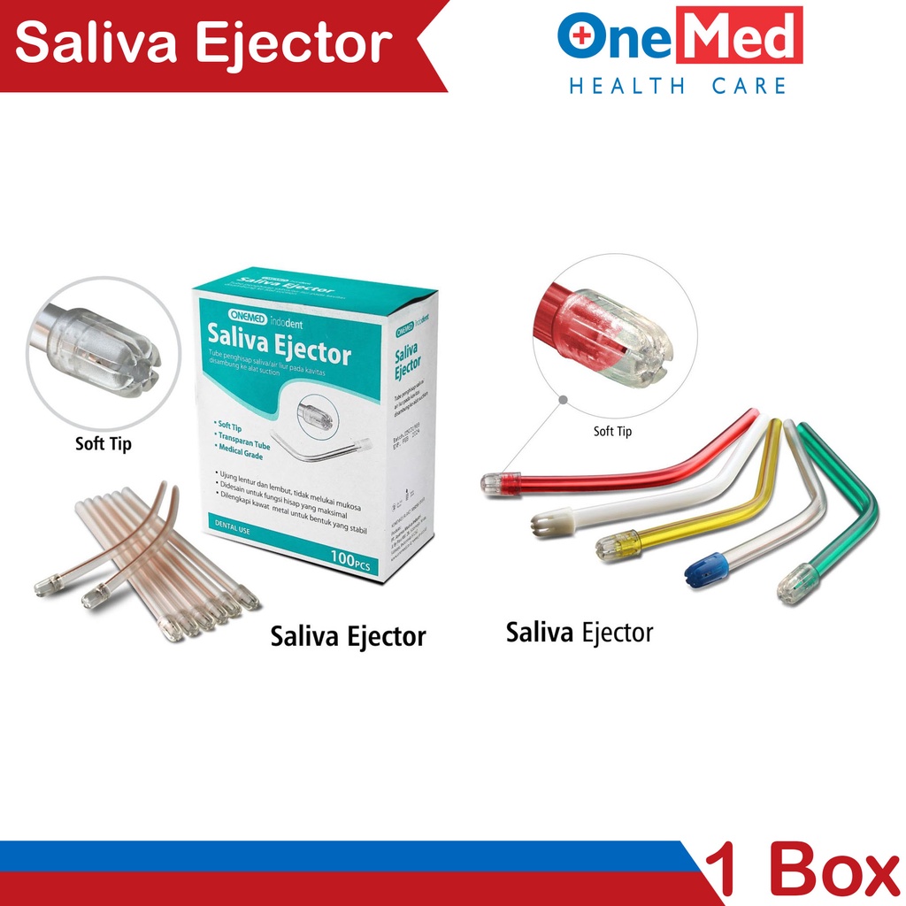 Jual Saliva Ejector OneMed pak 100pcs | Shopee Indonesia