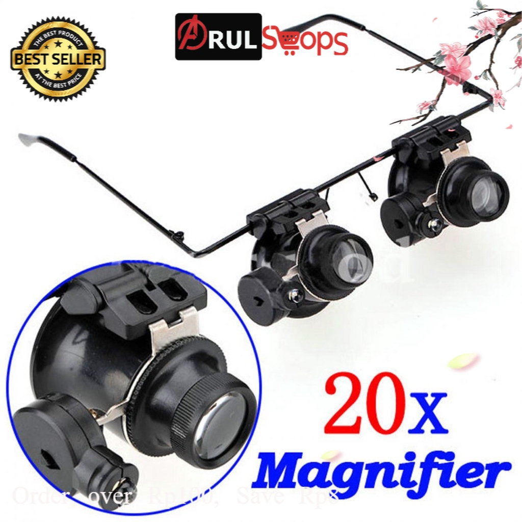 Jual Gorelax Kacamata Pembesar Reparasi Jam Perhiasan 20x Magnifier - 9892A | Shopee Indonesia