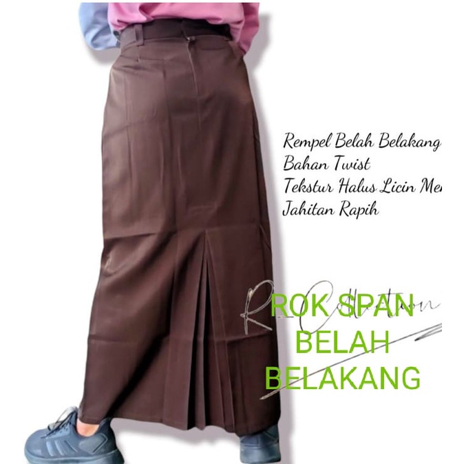 Jual ROK SPAN BELAH BELAKANG/ROK SPAN COKLAT PRAMUKA/ROK SPAN SERAGAM ...
