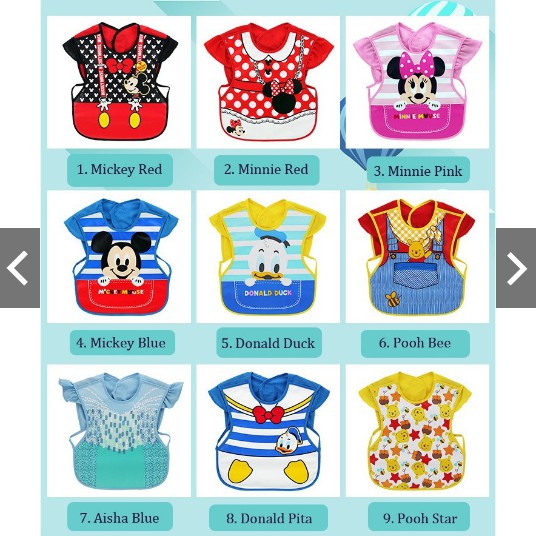 Jual BIBS SLABER CELEMEK MAKAN BAYI MOTIF BAJU LENGAN PENDEK ( lengan ...
