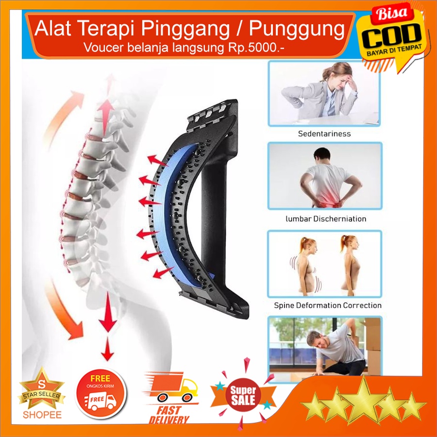 Jual Alat Terapi Pinggang Syaraf Kejepit dan sakit Punggung Lumbar Traction support dengan 3 ...