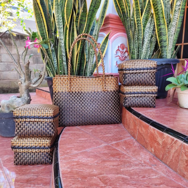 Jual tas anyam keben isi 4 besek/keben bahan jali | Shopee Indonesia