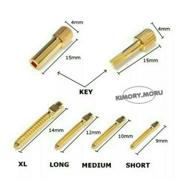 Jual kunci pasak logam / pasak gigi / dental post key | Shopee Indonesia