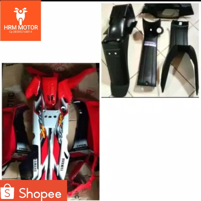Jual yamaha f1zr Cover body kasar dan halus set merah putih | Shopee ...