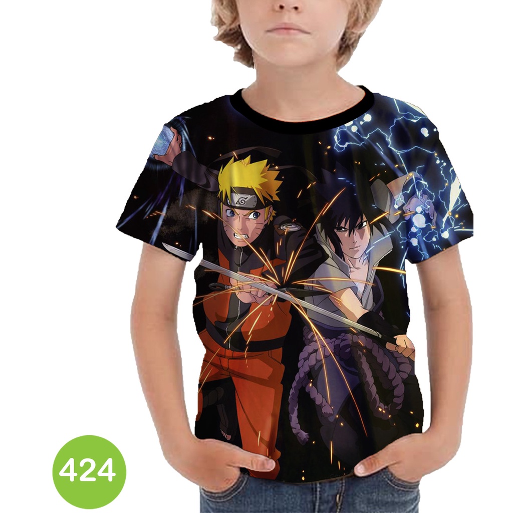 Jual Baju Naruto Uzumaki Baju Anak 3D Kartun Anime #COWO-424 | Shopee ...