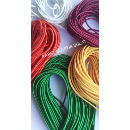 Jual Tali elastis bulat 2mm | Shopee Indonesia