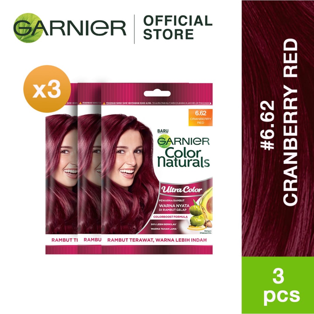 Jual Garnier Color Naturals Ultra Color Sachet - Cranberry Red | Shopee ...