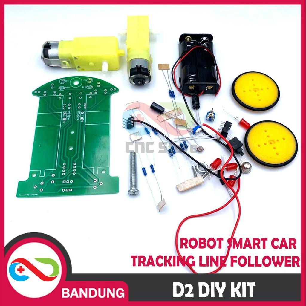 Jual D2-1 DIY KIT SMART CAR TRACKING LINE FOLLOWER LM393 DUAL MOTOR ...