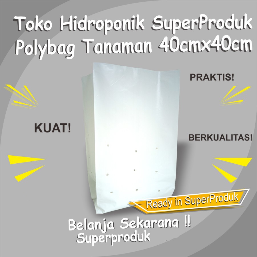 Jual Plastik Polybag Tanaman warna putih ukuran 30x30, 35x35, 40x40 ...