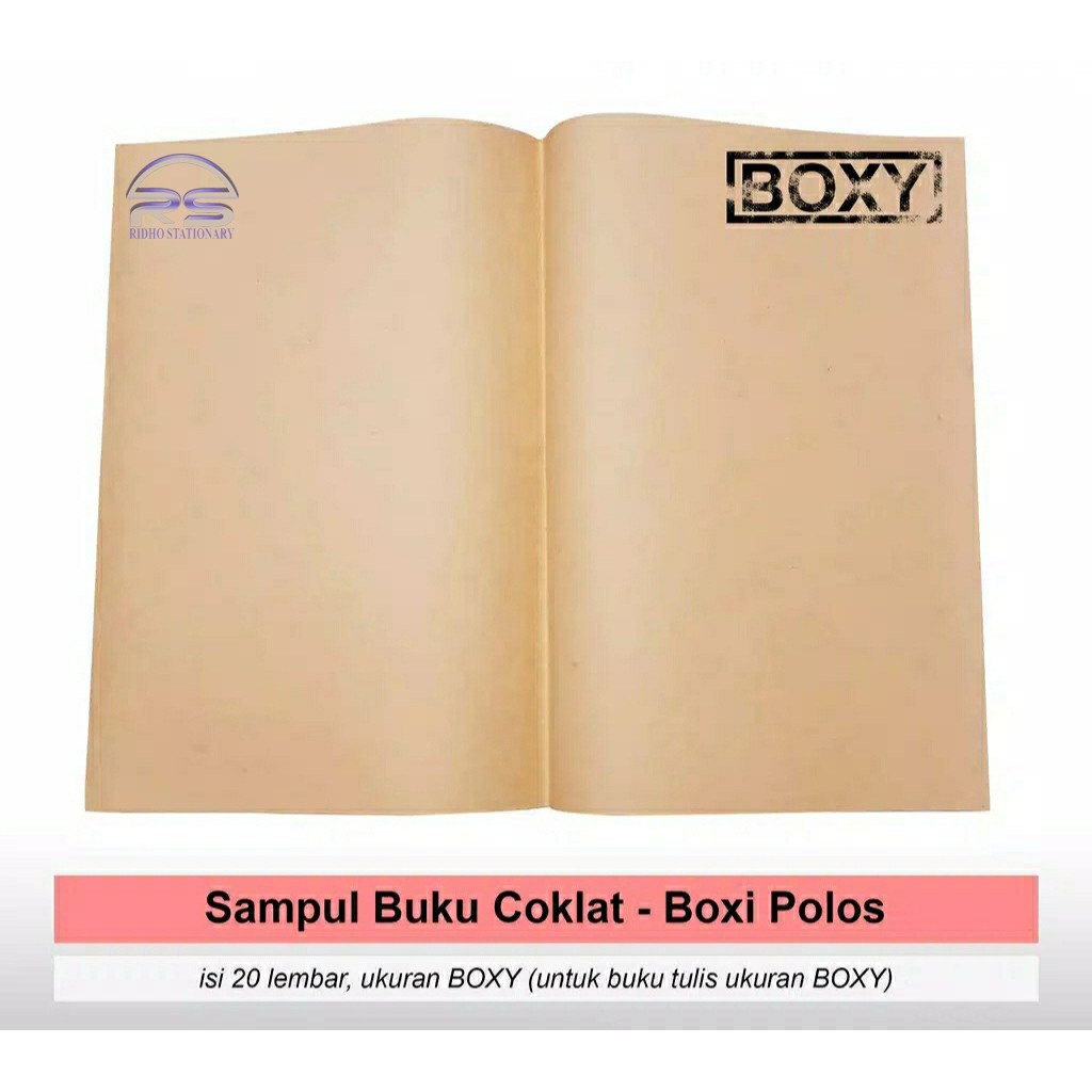 Jual Sampul Buku Coklat Polos Ukuran Boxy - 20Lembar (Buku Boxy, Campus ...