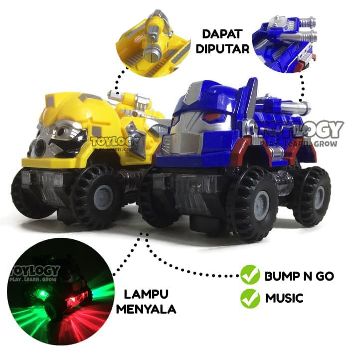 Jual Mainan Mobil Truck Transformers Optimus Prime Bumble Bee ...