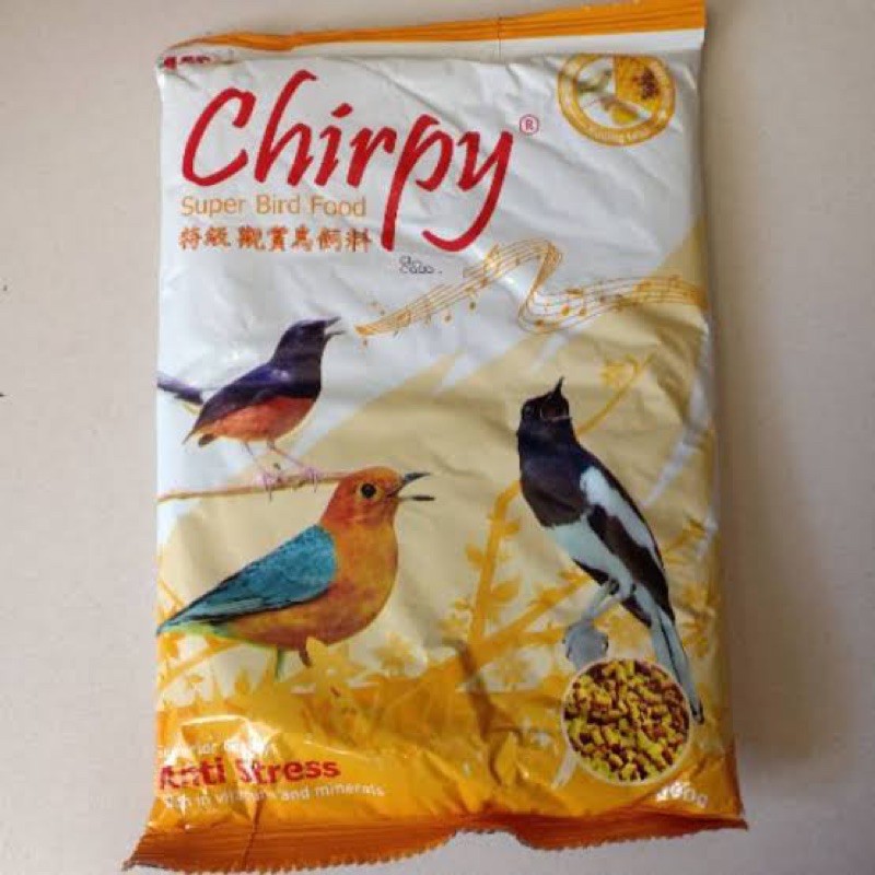 Jual Chirpy bird food hijau seaweed kuning 3in1 - makanan pur pellet ...