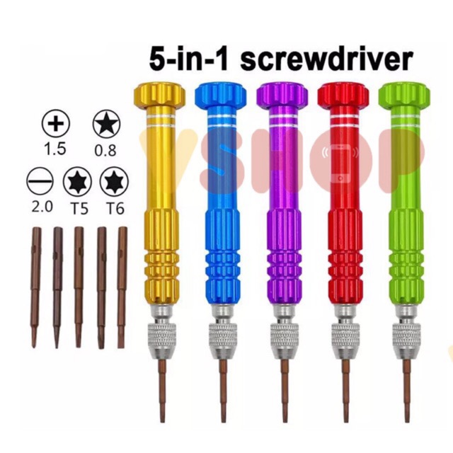 Jual Obeng Set 5in1 Obeng For All Type Handphone Obeng Hp Obeng Pen 5 ...