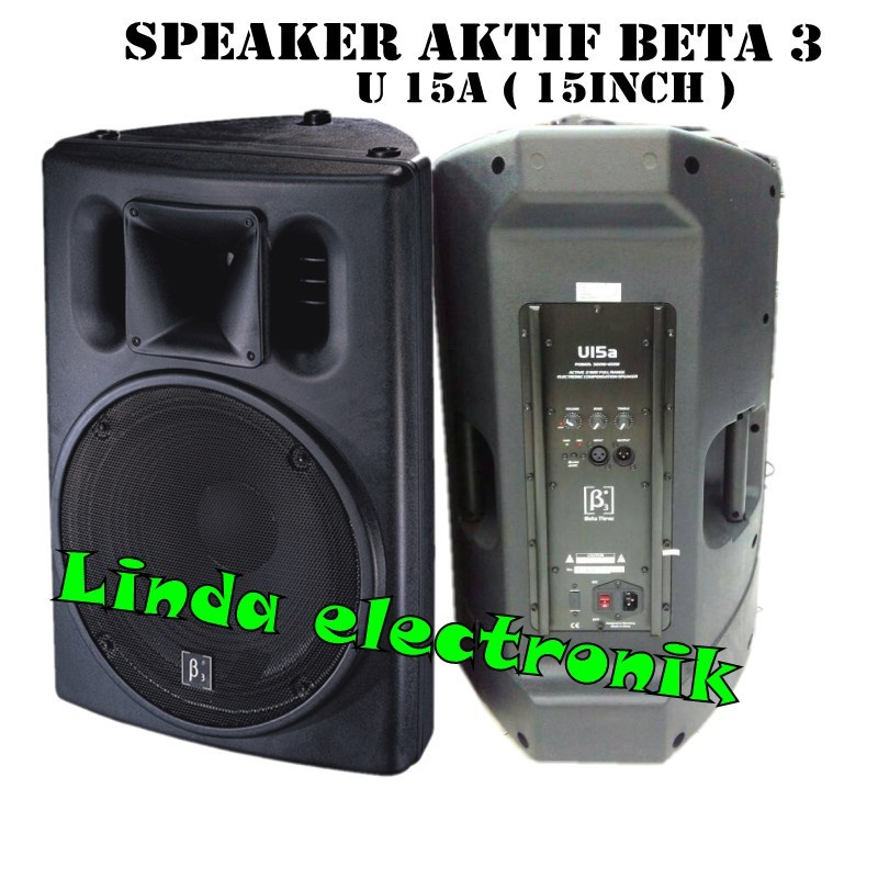 Jual speaker aktif beta 3 u 15a beta3 u15a 15 inch 1 buah garansi resmi ...