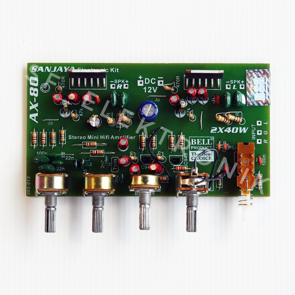 Jual Kit Power Amplifier Speaker Aktif 80Watt Stereo AX-80 BELL | Shopee Indonesia