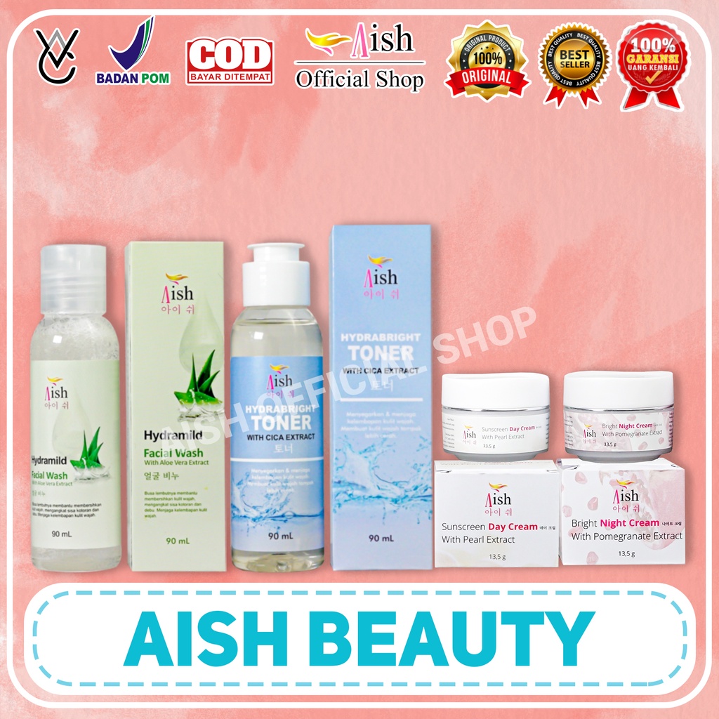 Jual PAKET AISH BEAUTY LENGKAP SKINCARE KOREA KOMPLIT ORIGINAL BPOM ...
