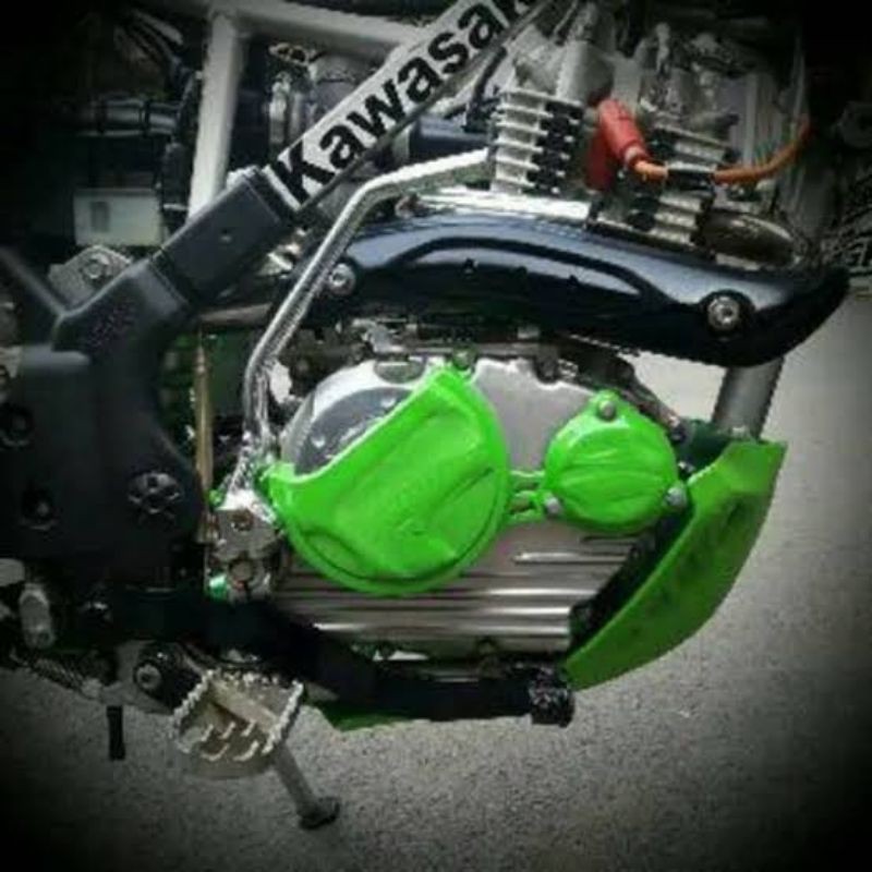 Jual cover pelindung mesin bawah engine guard penahan lumpur kawasaki ...