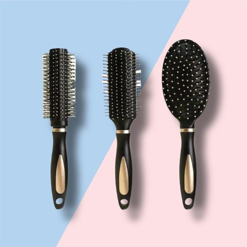 Jual ( PROMO SISIR PREMIUM ) Sisir Rambut Hitam Oval / Kotak / Gulung ...