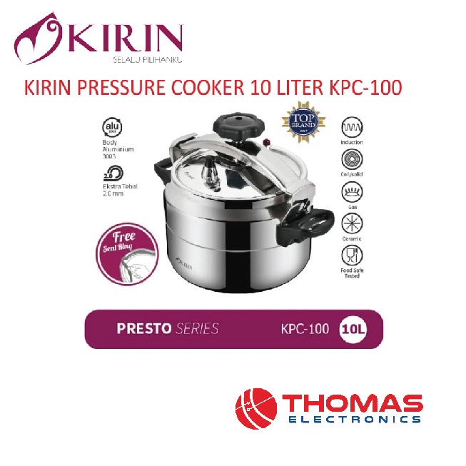 Jual KIRIN PRESSURE COOKER 10 LITER KPC 100 PANCI PRESTO KIRIN | Shopee Indonesia