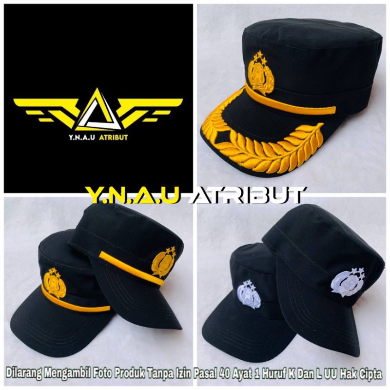 Jual Pilkep Polri / Field Cap Polri / Topi Komando Polri Bintara ...