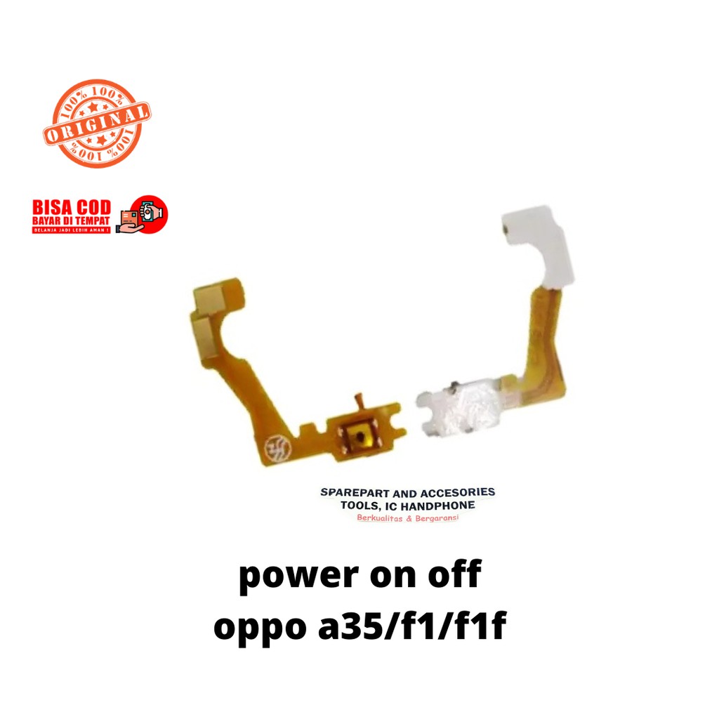 Jual FLEXSIBLE TOMBOL ON OFF OPPO A35 / F1 / F1F ORIGINAL | Shopee ...