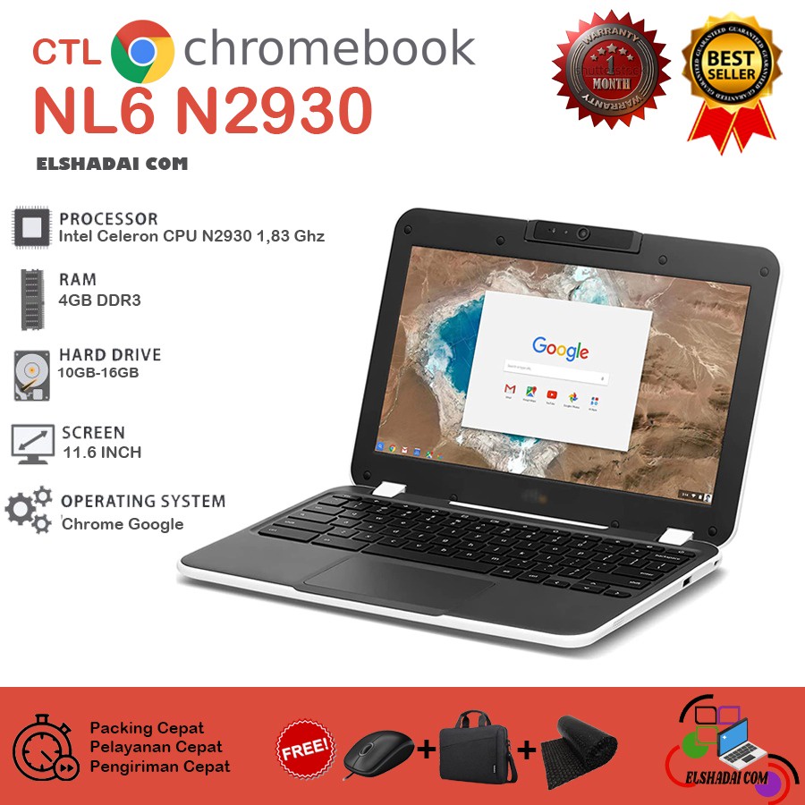 Jual Netbook CTL Chrombook NL6 Intel Celeron mulusss | Shopee Indonesia