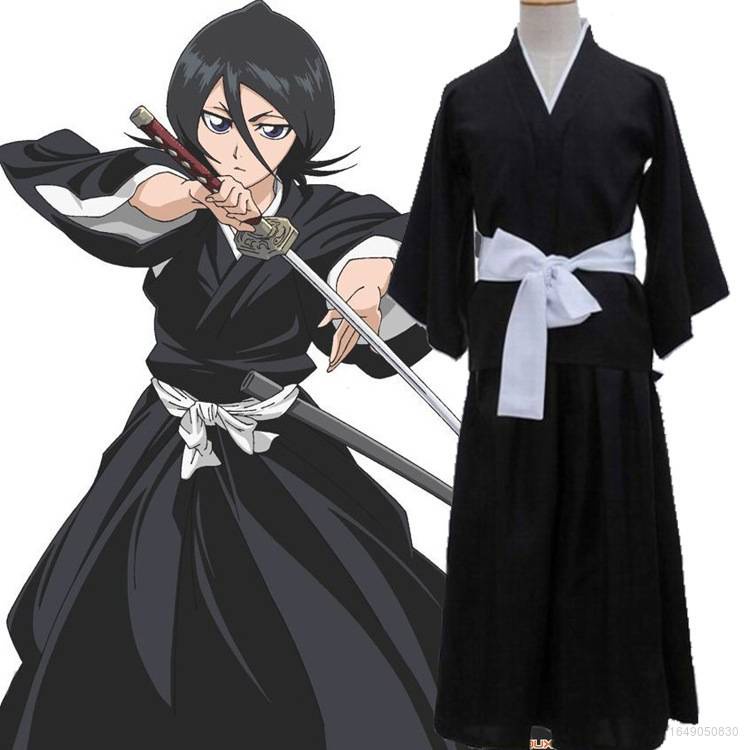 Jual Hobby BLEACH - Kuchiki Rukia Cosplay Kimono Anime Uniform Set Long ...