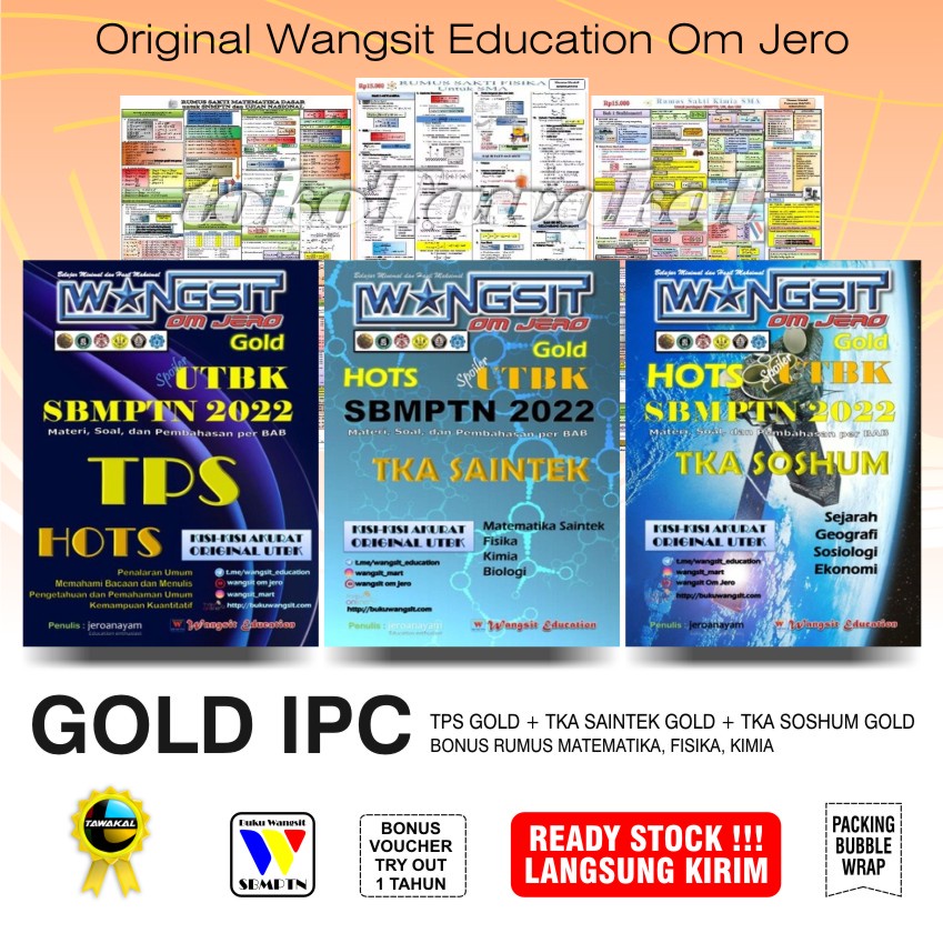 Jual Buku Wangsit Spoiler UTBK SBMPTN 2022 / saintek / soshum / Gold ...