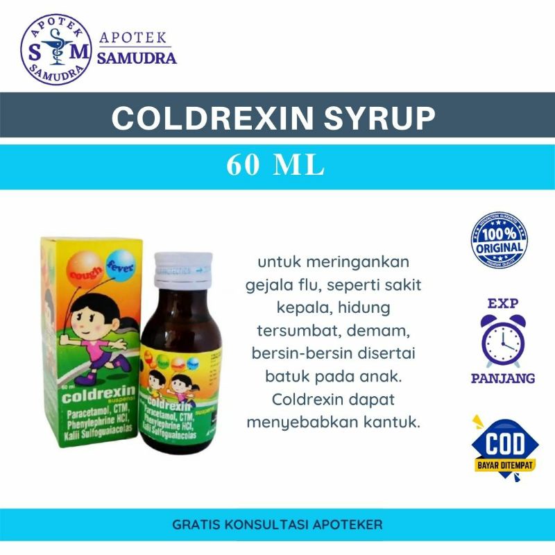 Jual COLDREXIN Sirup - 60ml (meringankan gejala flu seperti demam ...