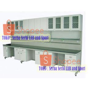 Jual WALL BENCH SET w/ HANGING CABINET 480 / MEJA LABORATORIUM | Shopee ...