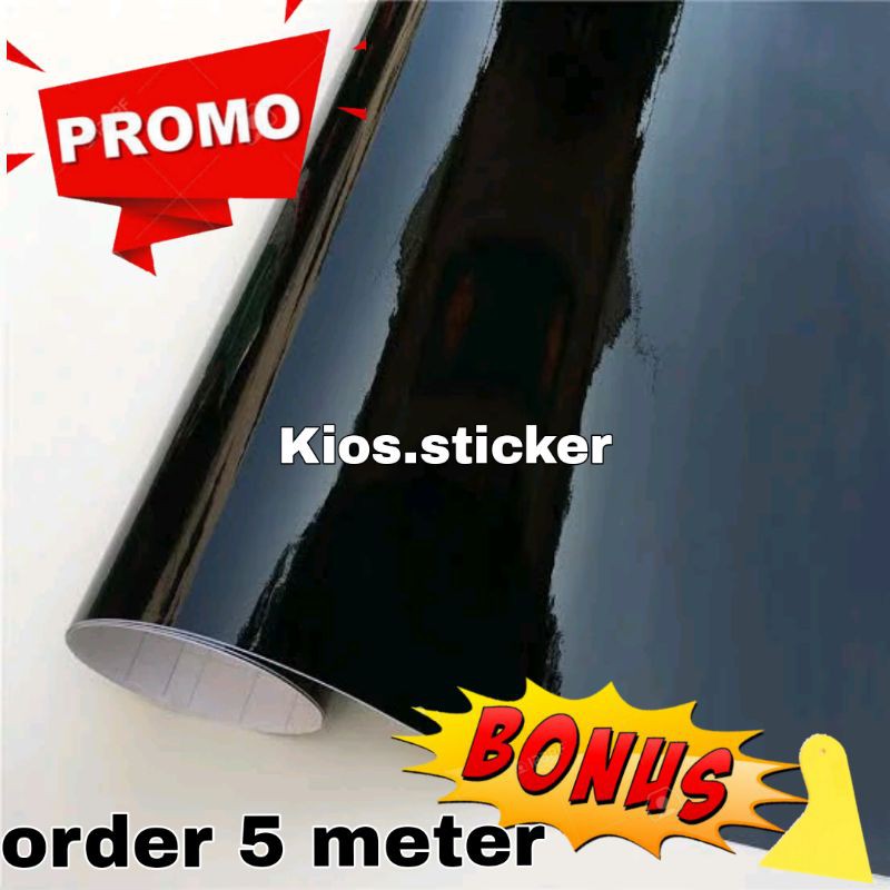Jual Skotlet Hitam Glossy stiker hitam polos stiker motor hitam ...