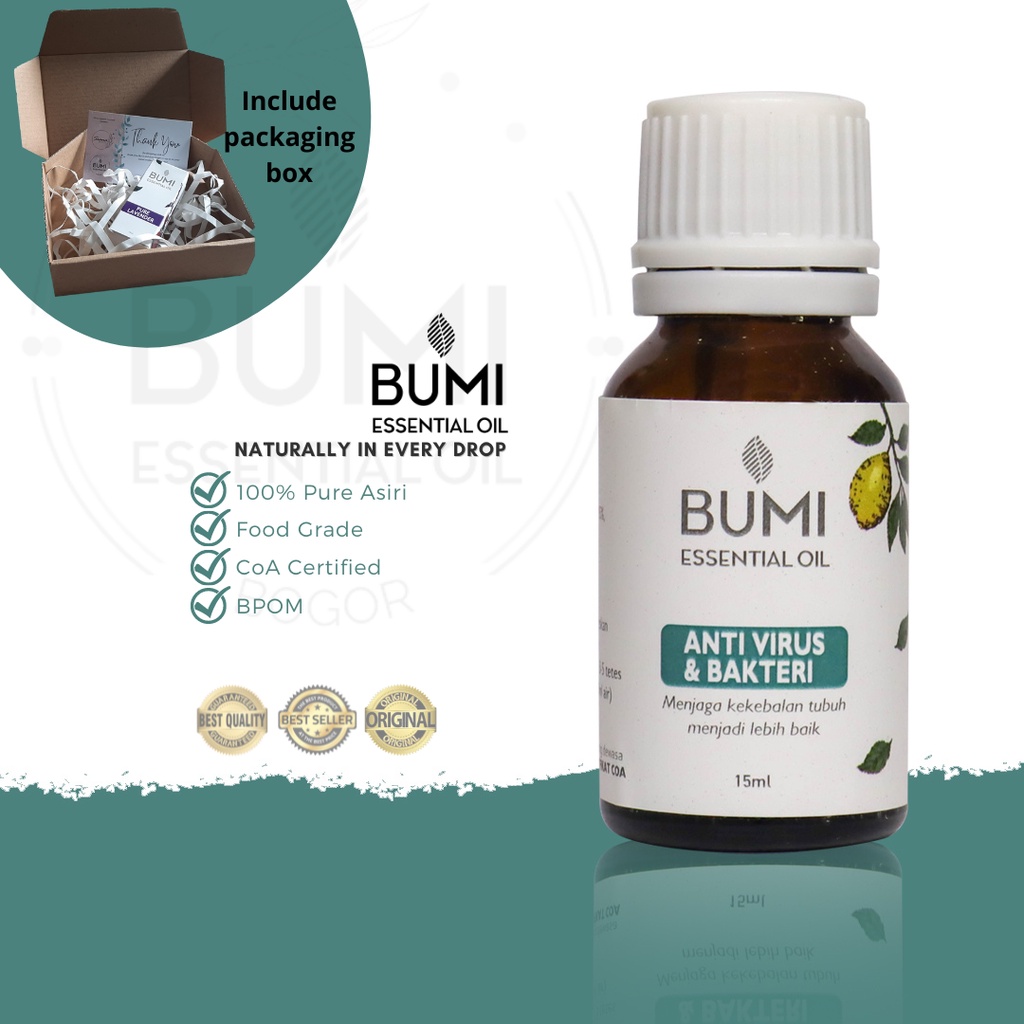 Jual BUMI ESSENTIAL OILS "ANTIVIRUS DAN BAKTERI" 15ml+ BOX PACKAGE ...