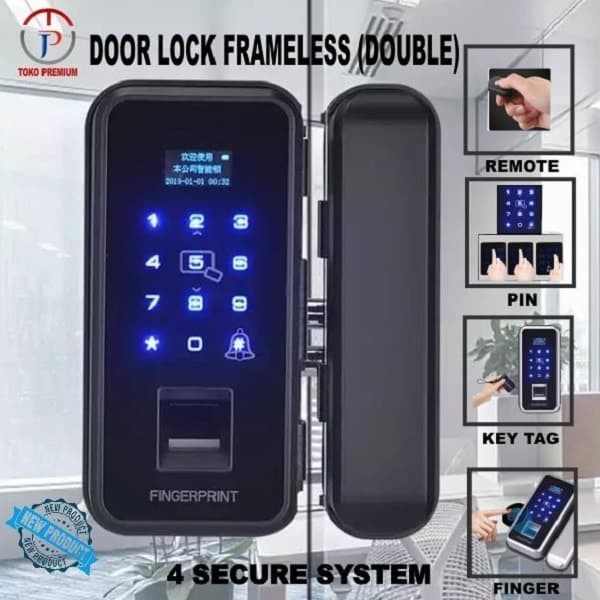 Jual pintu-gagang- kunci pintu digital / digital door lock / finger ...