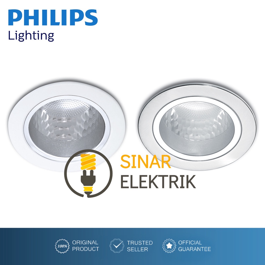 Jual Downlight PHILIPS Recessed 66664 White Nickel - Rumah Lampu Plafon 4 Inch 4 Inci Putih ...