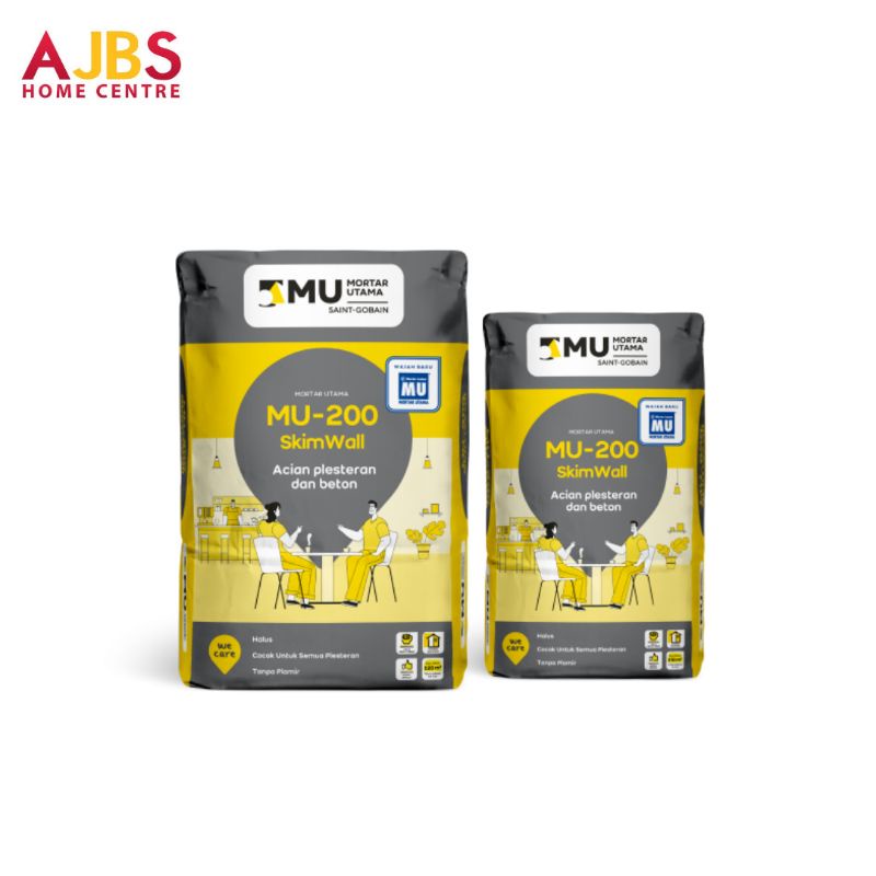 Jual Mortar Utama MU-200 SkimWall Acian Plester dan Beton 20Kg | Shopee ...